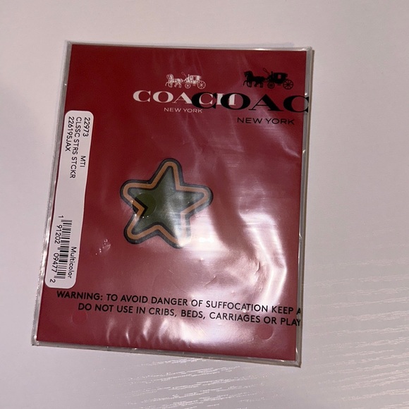 Coach | Bags | Coach Leather Star Sticker New | Poshmark